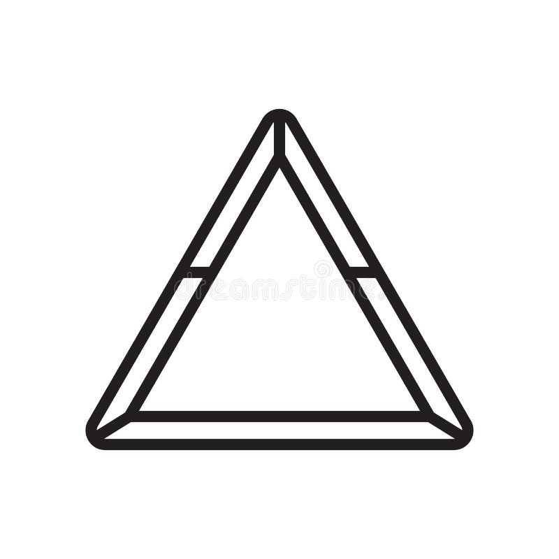 Triangle Icon Vector Sign and Symbol Isolated on White Background ...