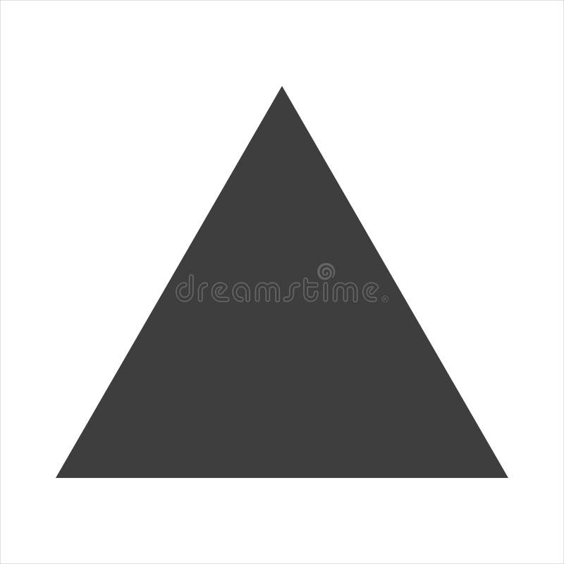 Triangle Icon on a White Background. Geometric Triangle. Stock Vector ...