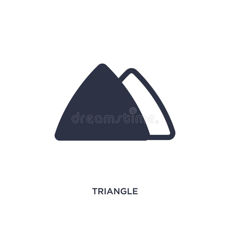 Triangle Icon on White Background. Simple Element Illustration from ...