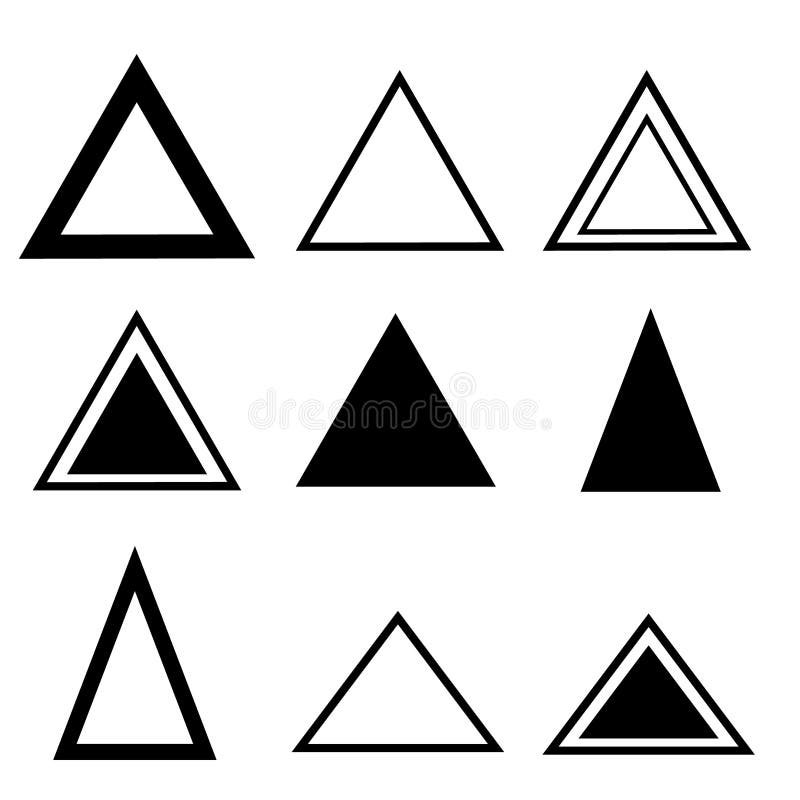 Triangle Icons Vector Set. Triangle Icon Illustration Symbol for Web ...