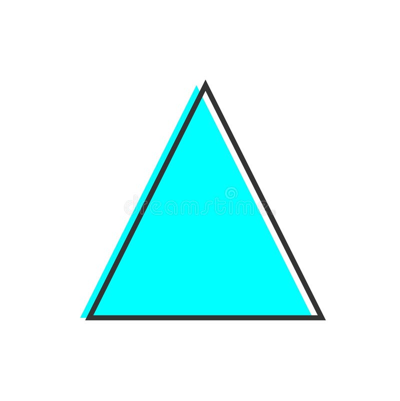 Triangle Illustration with Green Shadow Stock Illustration ...