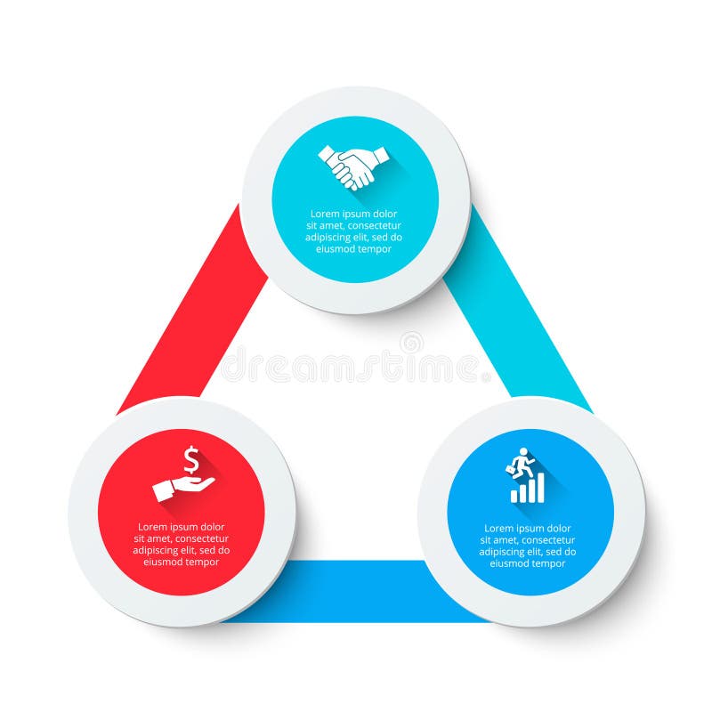 Triangle Infographic with 3 Options. Abstract Diagram for Presentation ...