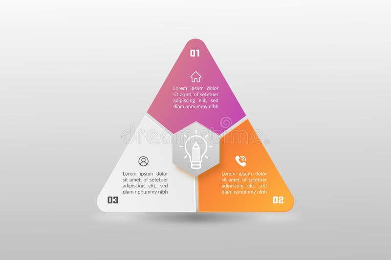 Business Communication Triangle Style Infographic Design Template ...