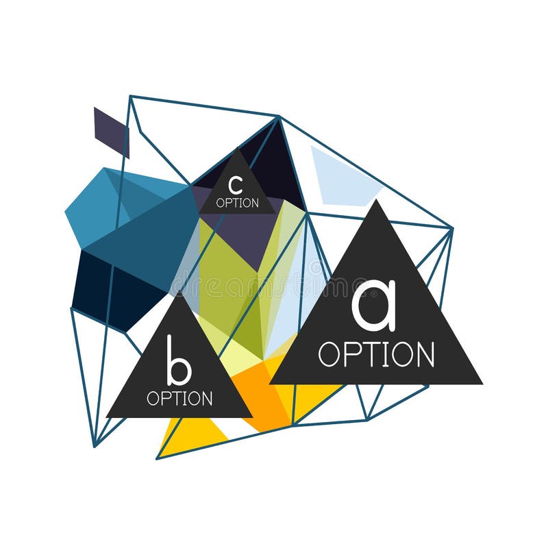 Triangle Infographics Design Layout Stock Vector - Illustration of ...