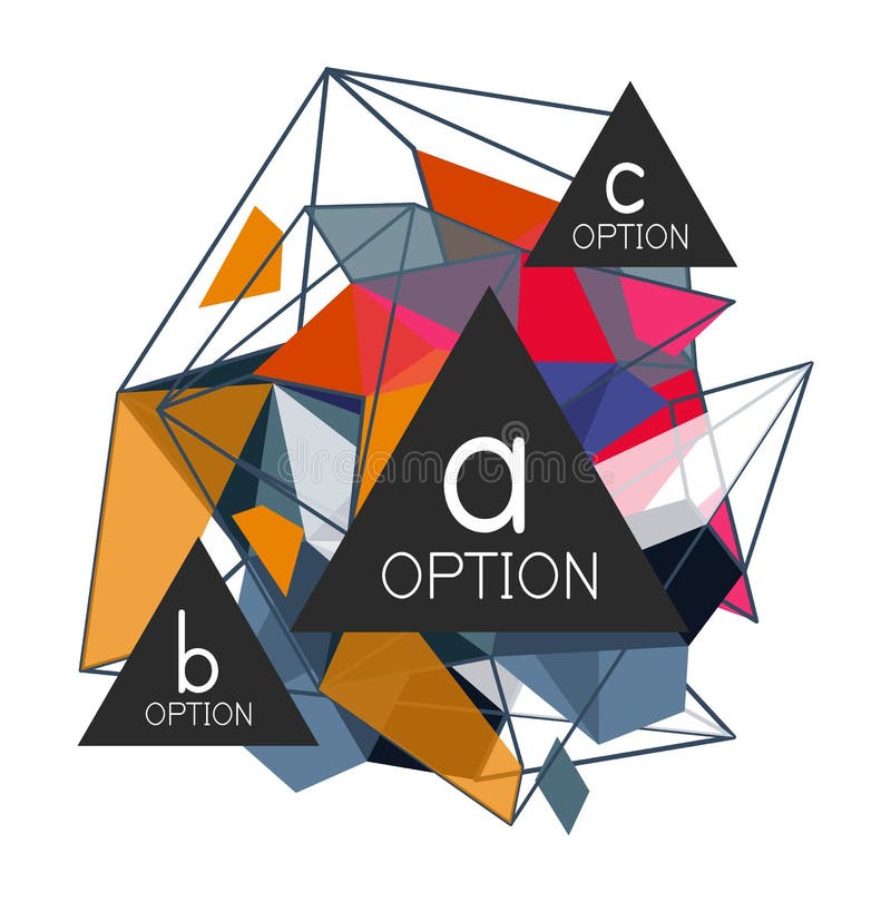 Triangle Infographics Design Layout Stock Vector - Illustration of ...