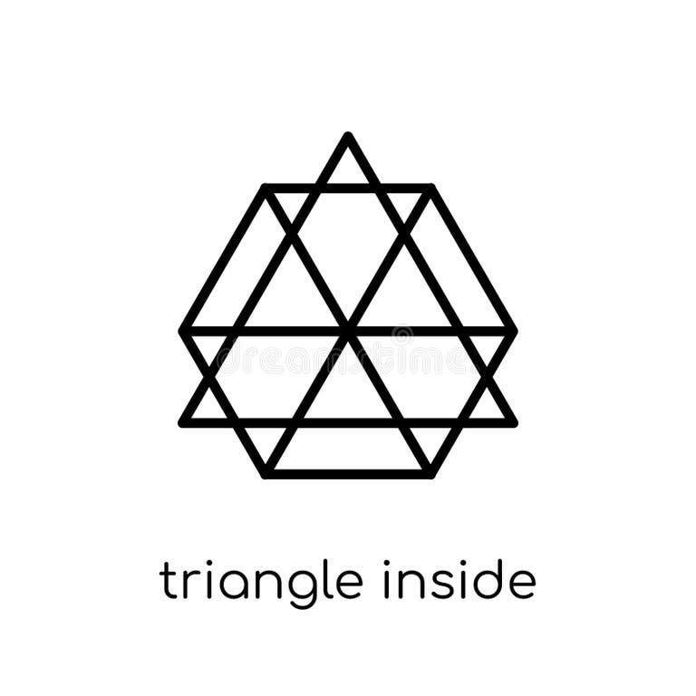 Triangle Inside Hexagon Icon from Geometry Collection. Stock Vector ...