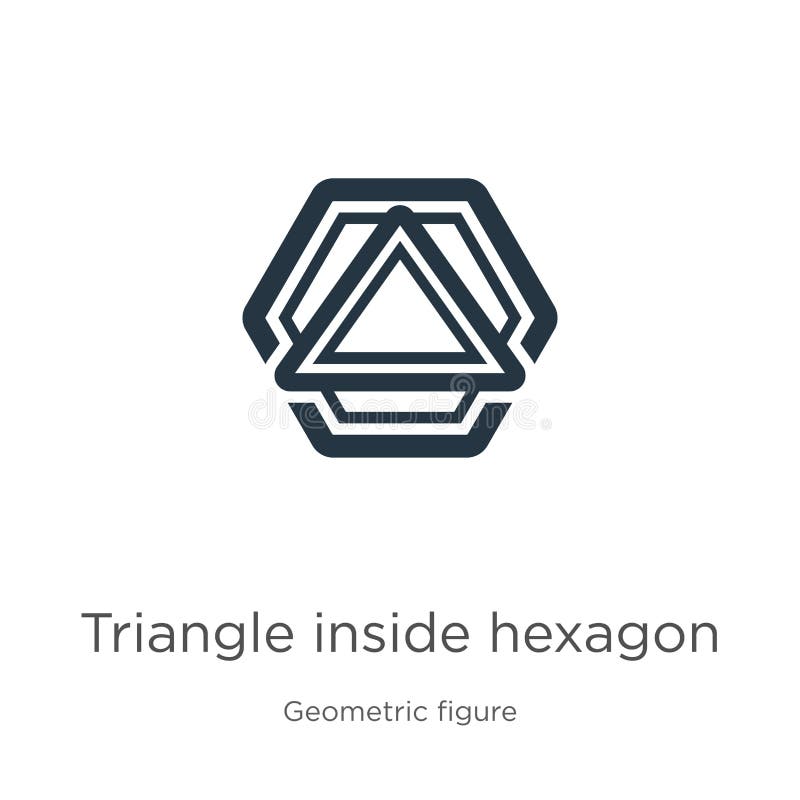 Triangle Inside Hexagon Icon from Geometry Collection. Stock Vector ...