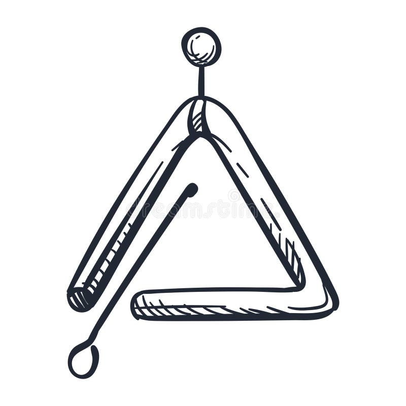 Triangle Instrument Flat Icon. Percussion Instrument Vector ...