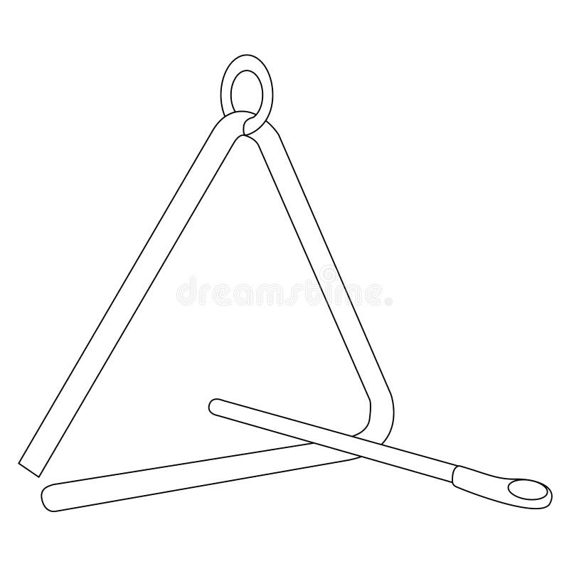 Isolated Triangle Icon. Musical Instrument Stock Vector - Illustration ...