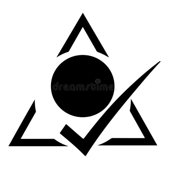Triangle Interlock Verified Icon Stock Illustration - Illustration of ...