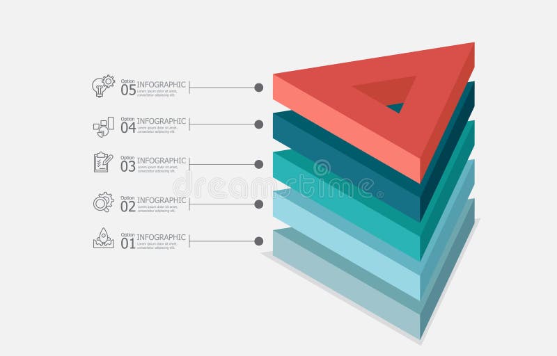 Triangle Isometric Infographics Timeline Element Business Workflow Data ...