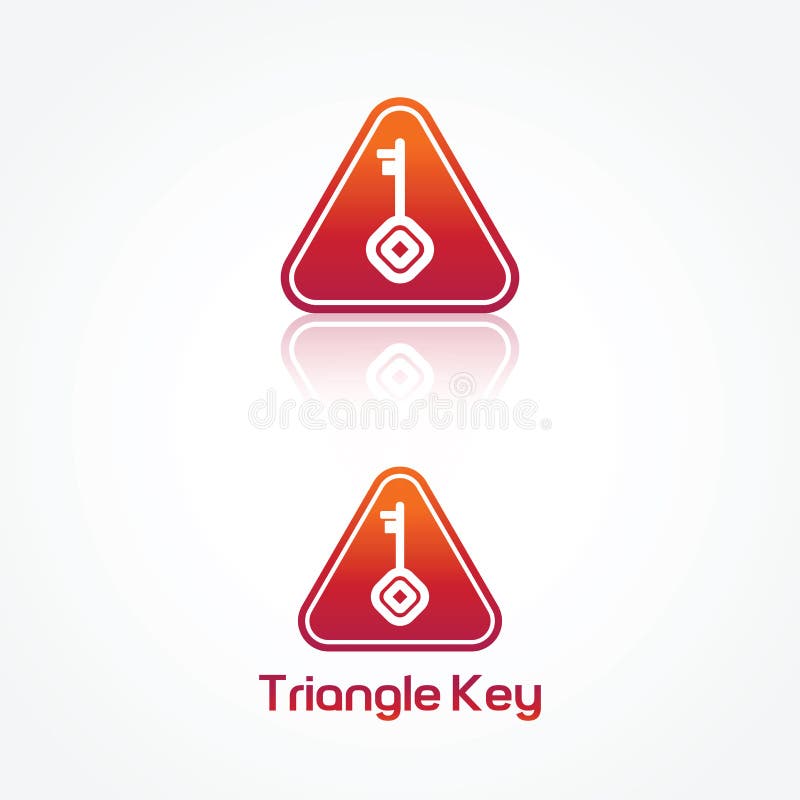Triangle Key Logo stock vector. Illustration of company - 100098493
