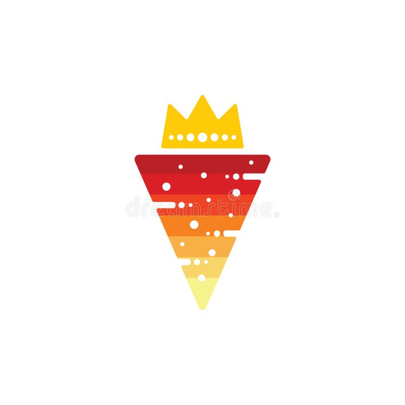 Triangle King Cheese Pizza Symbol Gradient Vector Stock Vector ...
