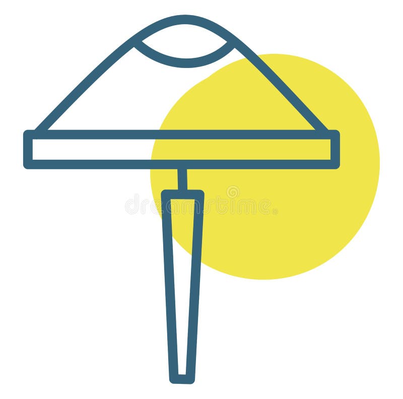 Triangle lamp, icon stock vector. Illustration of modern - 261059061