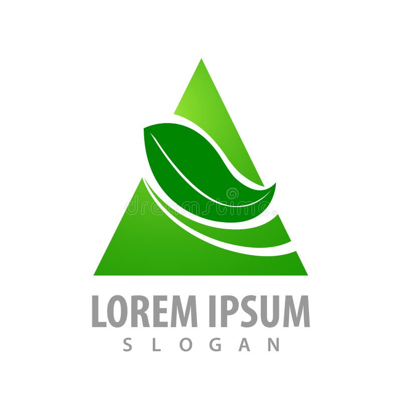 Triangle Leaf Logo Concept Design. Symbol Graphic Template Element ...