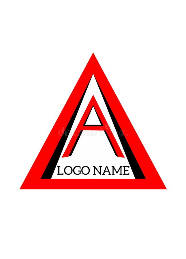 Triangle Letter a Logo Design Stock Illustration - Illustration of ...