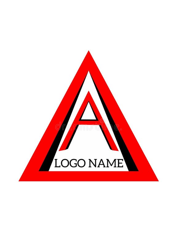 Triangle Letter a Logo Design Stock Illustration - Illustration of ...