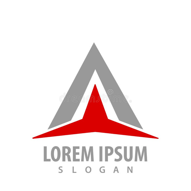 Triangle a Letter Pyramid Concept Design. Symbol Graphic Template ...