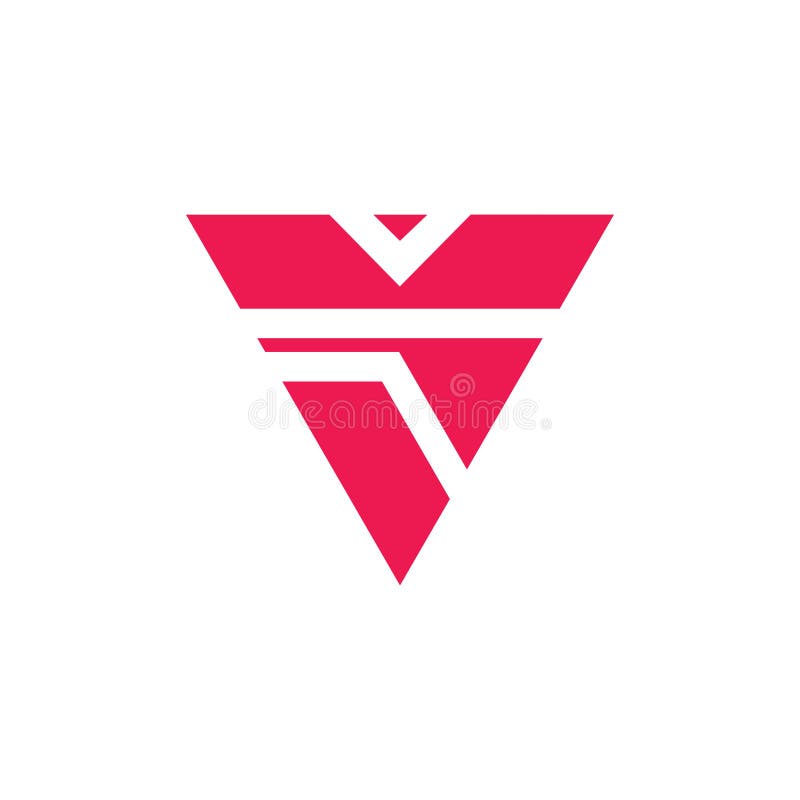Triangle Letter V Geometric Logo Vector Stock Illustration ...