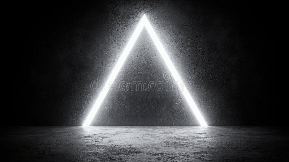 A Triangle of Light in a Dark Room. Stock Photo - Image of stark, glow ...