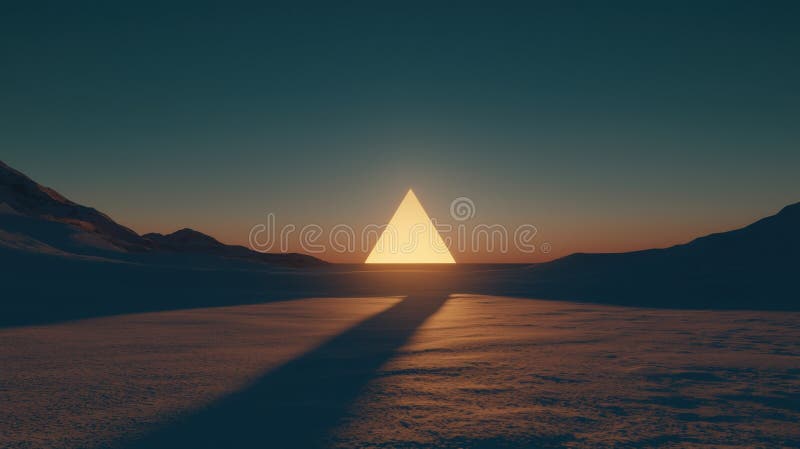 A Triangle of Light in the Sky. Stock Image - Image of large, generated ...
