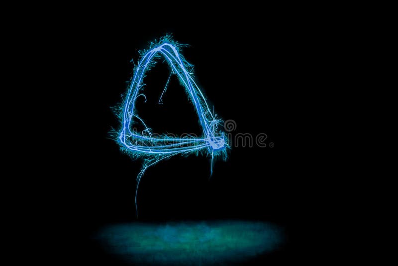 Triangle lights stock image. Image of dark, lightpainting - 146196255
