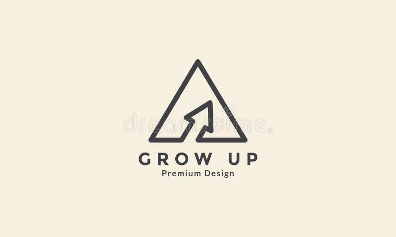Triangle Line with Arrow Up Logo Symbol Icon Vector Graphic Design ...