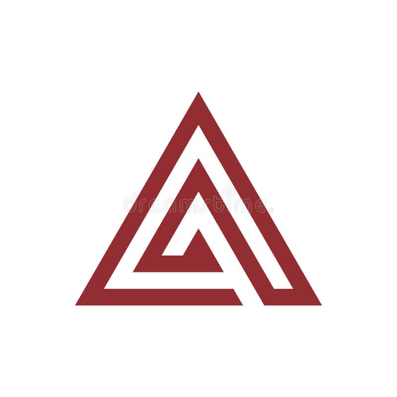 Triangle Line Logo Vector Template Stock Vector - Illustration of ...