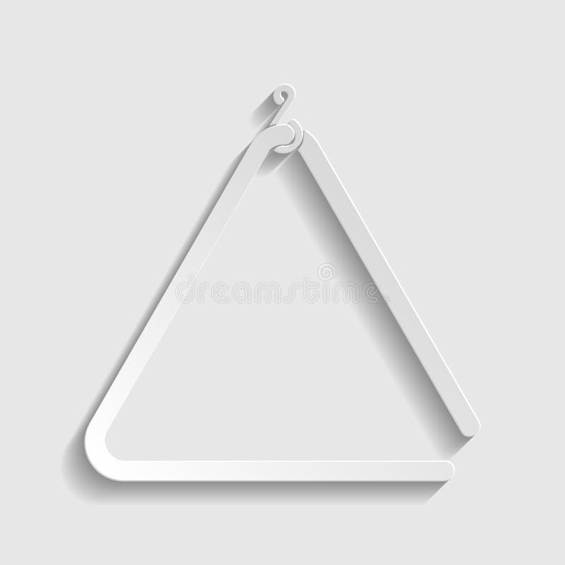 Triangle Line Sign. Paper Style Icon. Illustration Stock Illustration ...