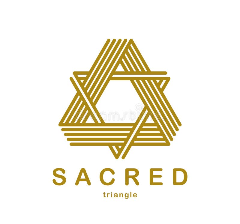 Triangle Linear Vector Symbol Isolated on White Background, Sacred ...