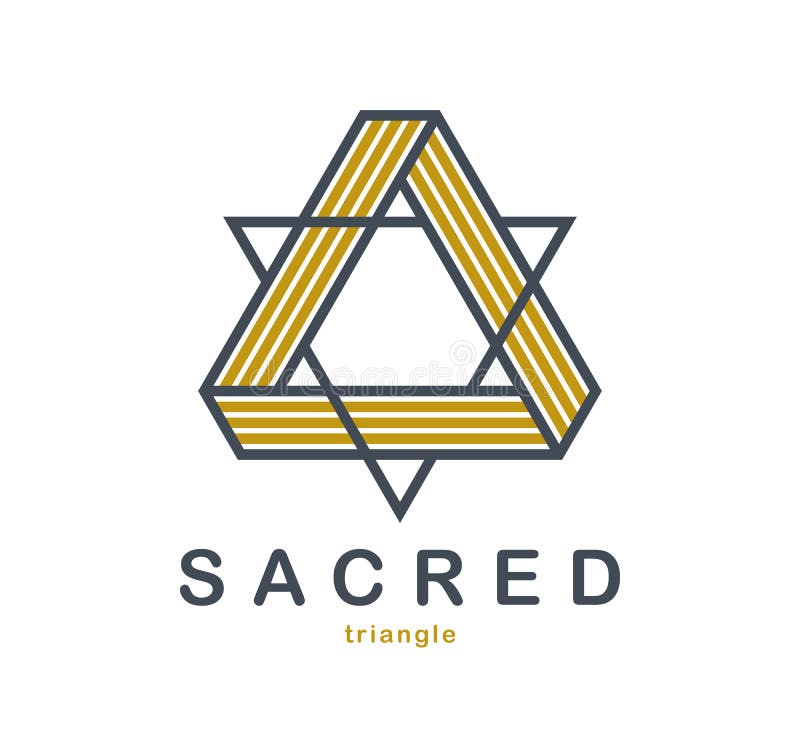 Triangle Linear Vector Symbol Isolated on White Background, Sacred ...