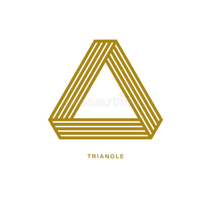 Triangle Linear Vector Symbol Isolated on White Background, Sacred ...