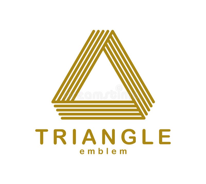 Triangle Linear Vector Symbol Isolated on White Background, Sacred ...