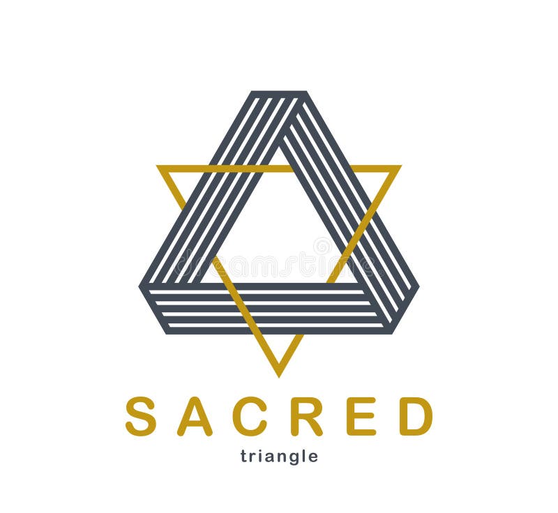 Triangle Linear Vector Symbol Isolated on White Background, Sacred ...