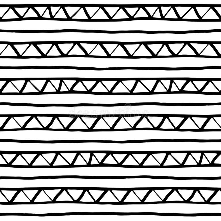 Triangle and lines pattern stock vector. Illustration of drawn - 74810412