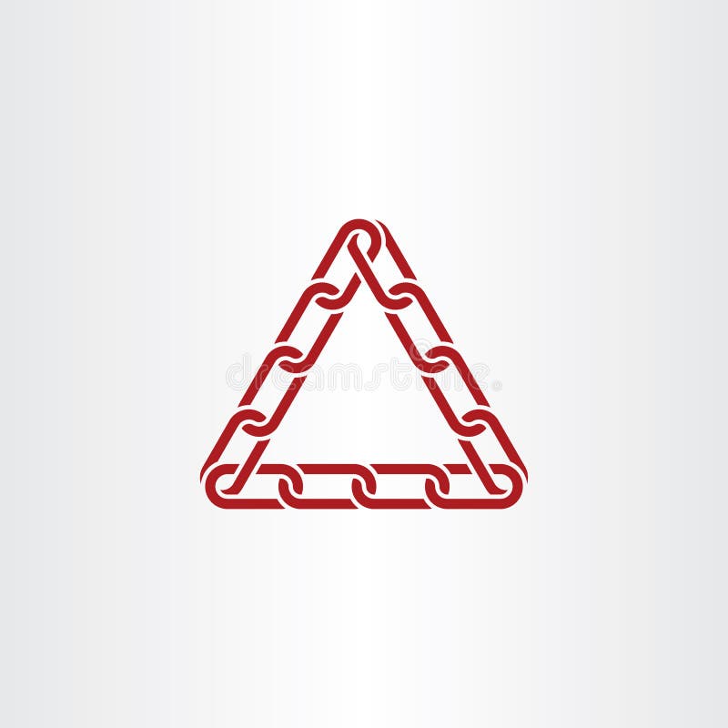 Triangle Link Chain Icon Vector Stock Vector - Illustration of shape ...
