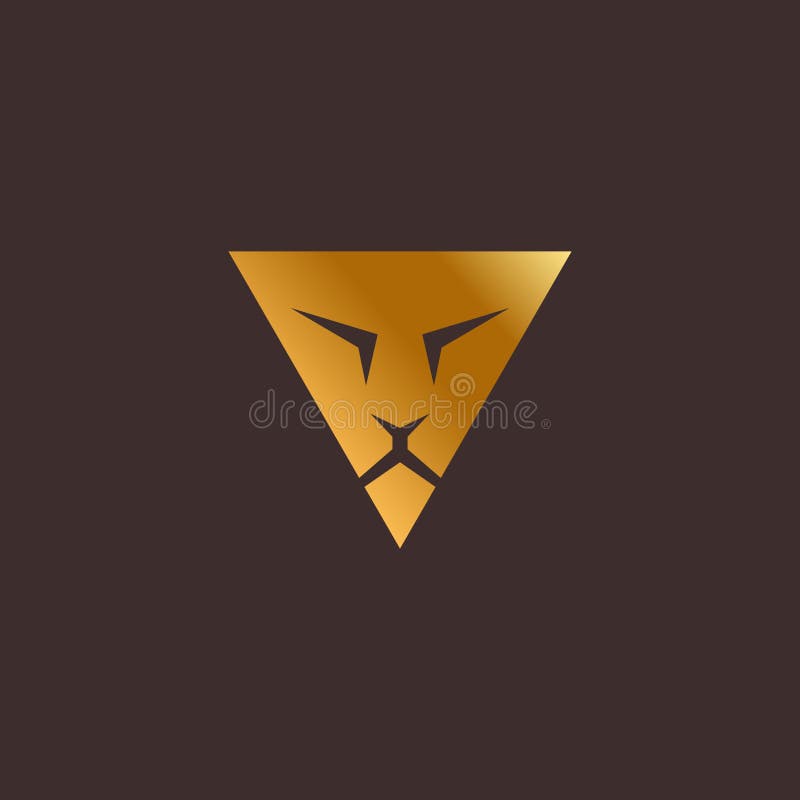 Triangle Lion Logo Design. Jaguar Triangle Stock Vector - Illustration ...