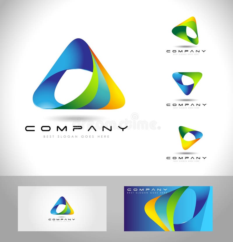 Design Abstract Triangle Logo Element Stock Vector - Illustration of ...