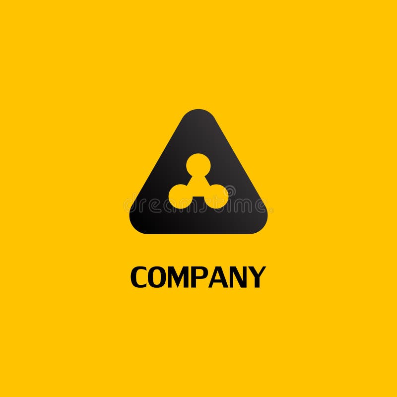 Three Point Element, Blue Triangle Logo Concept, Circle Networking ...