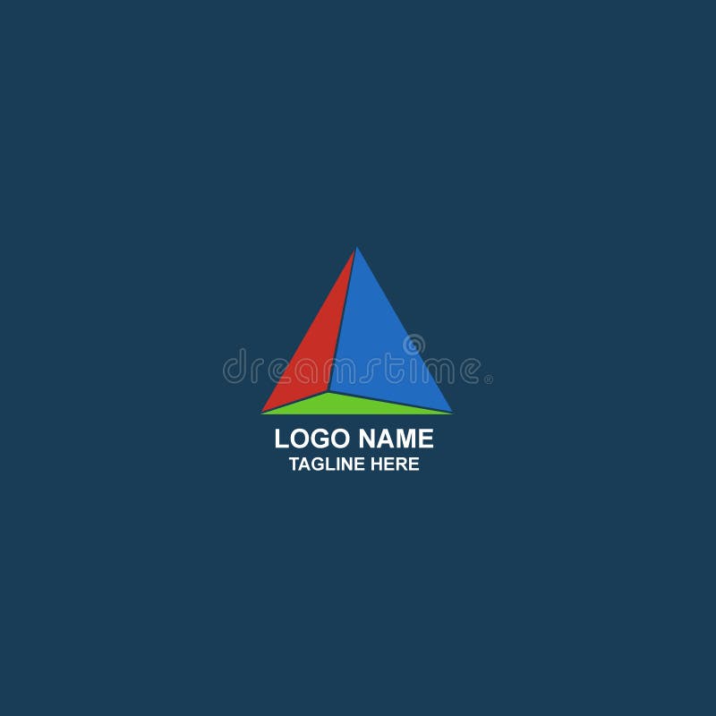 Triangle Logo Design Template. Triangle from Three Shape Elements ...