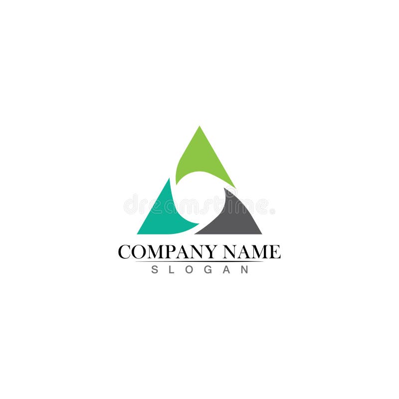 Triangle Logo Design Vector. Stock Vector - Illustration of logo, cycle ...