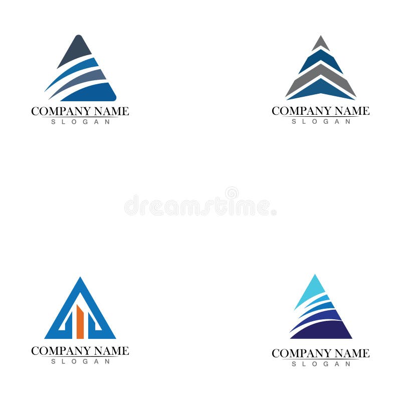 Triangle Logo Design Vector. Stock Vector - Illustration of corporate ...