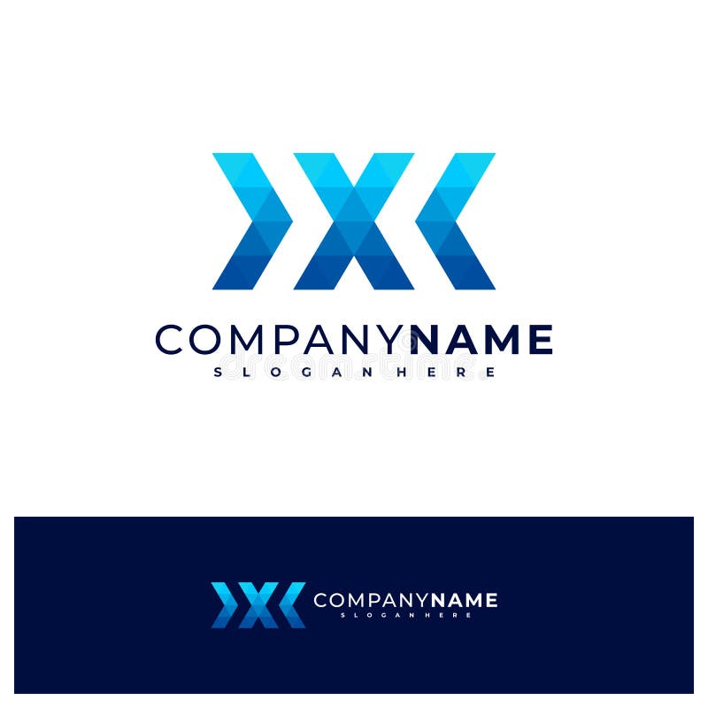 Triangle X Logo Design Vector, Creative X Logo Concepts Template ...