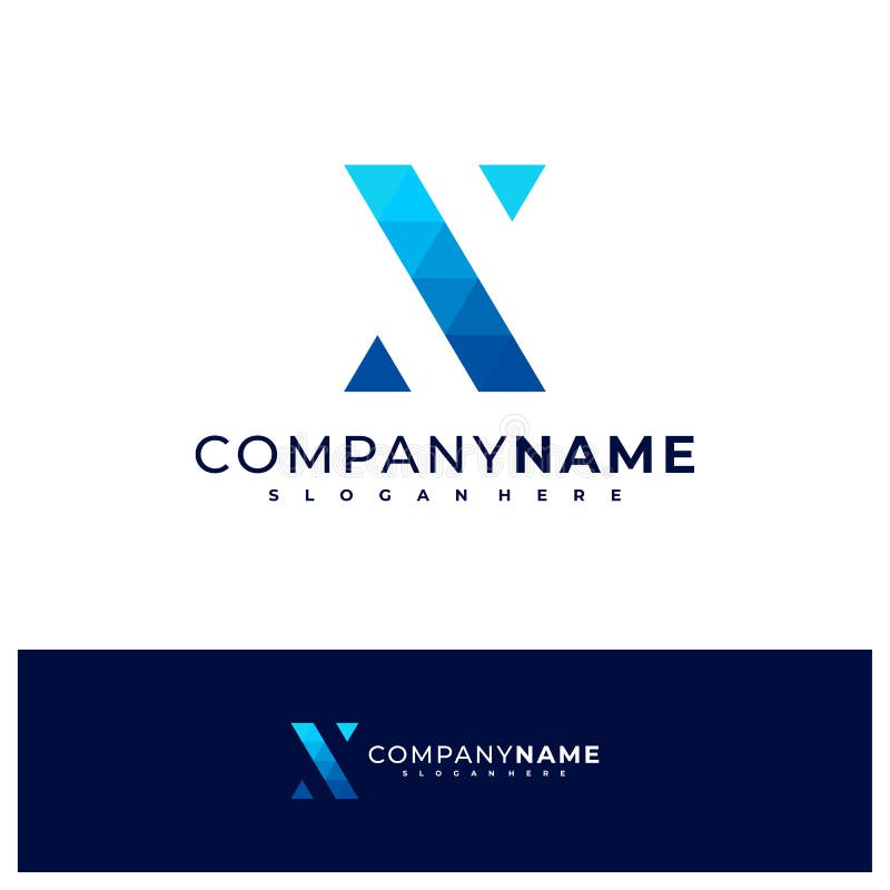 Triangle X Logo Design Vector, Creative X Logo Concepts Template ...