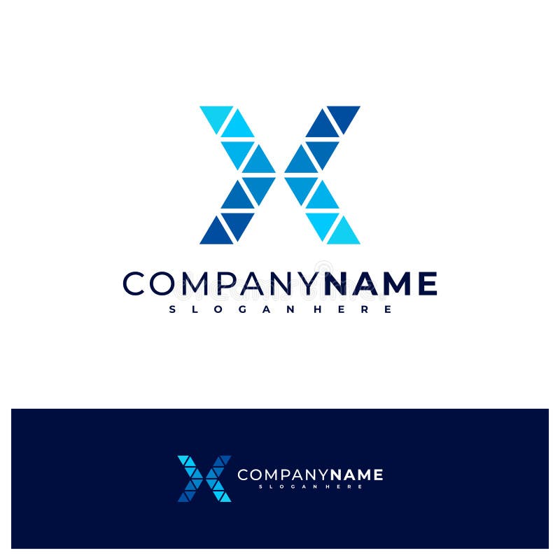 Triangle X Logo Design Vector, Creative X Logo Concepts Template ...