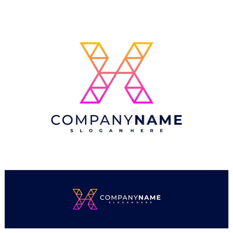 Triangle X Logo Design Vector, Creative X Logo Concepts Template ...