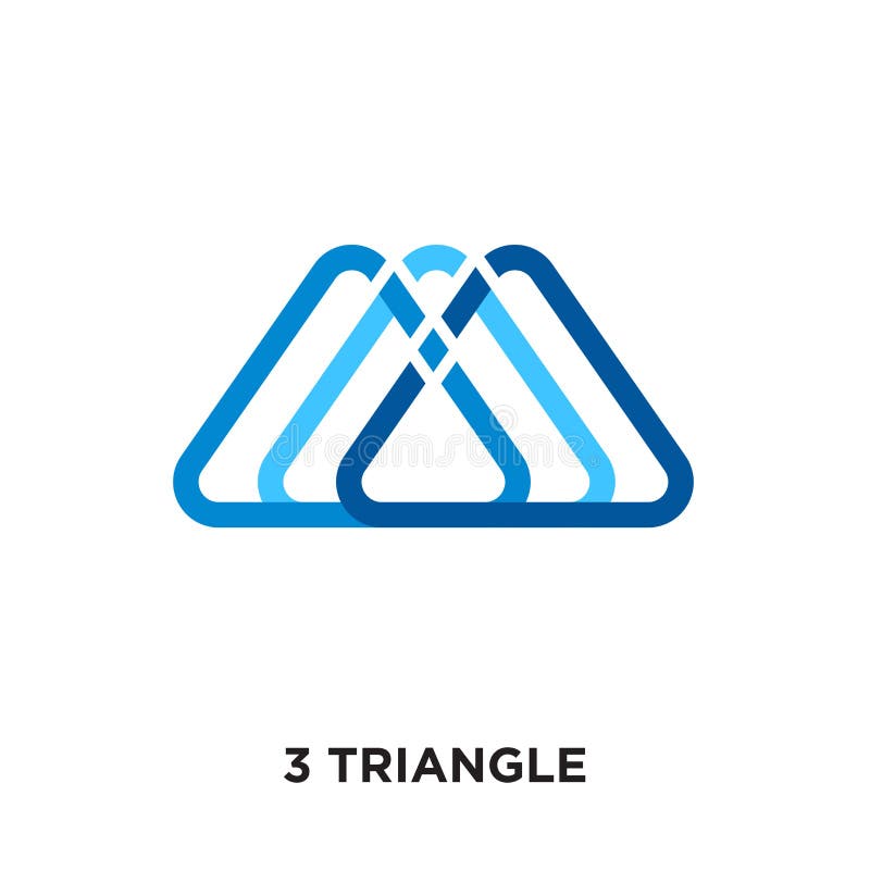 3 Triangle Logo Isolated on White Background for Your Web, Mobil Stock ...