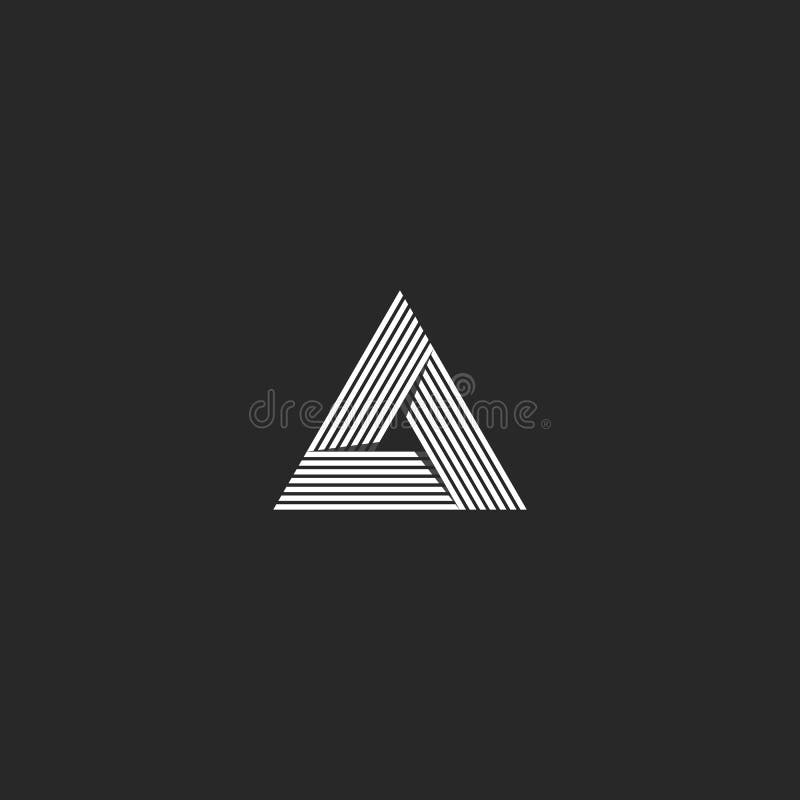 Triangle Logo Isometric, Infinity Sharp Corner Geometric Shape Illusion ...