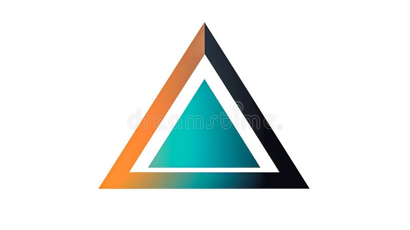 Triangle Logo with Strict Strong Angles, Generative AI. Stock ...