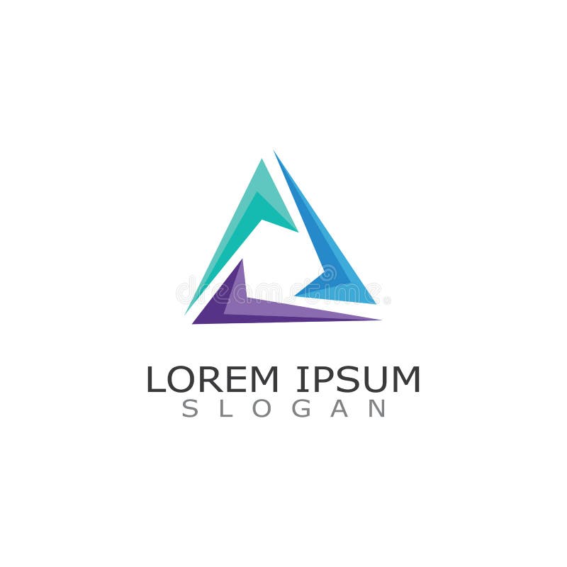 Triangle Logo Template. Abstract Modern Creative Sign or Symbol Stock ...